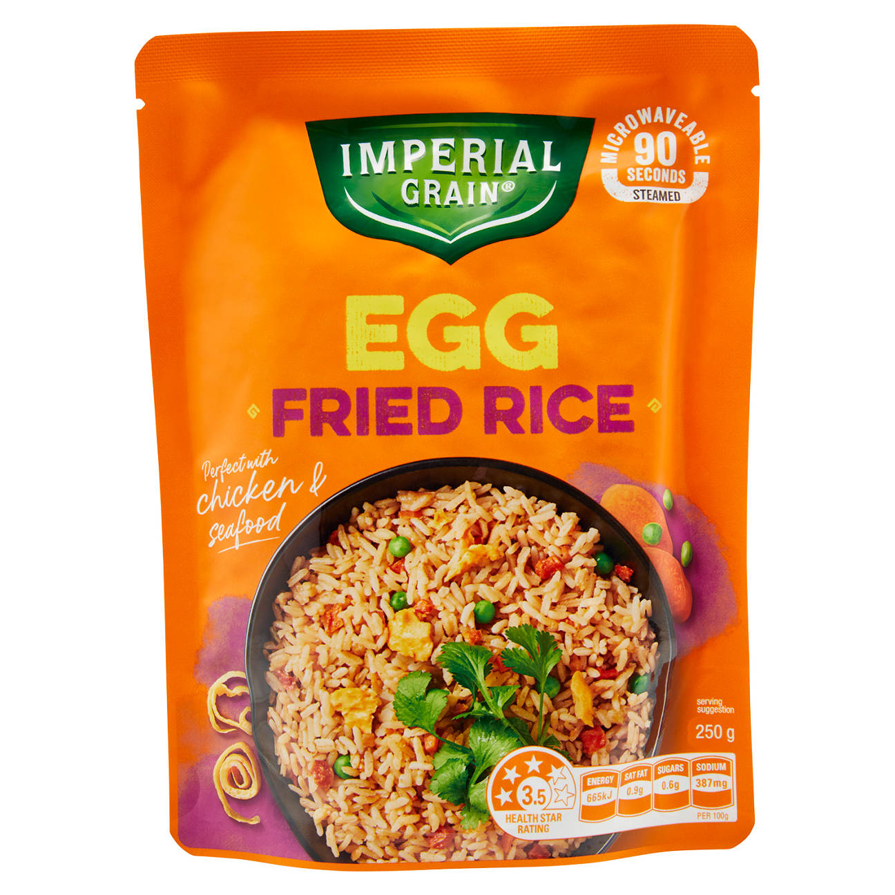 Microwave Rice Pouch Egg Fried Rice 250g